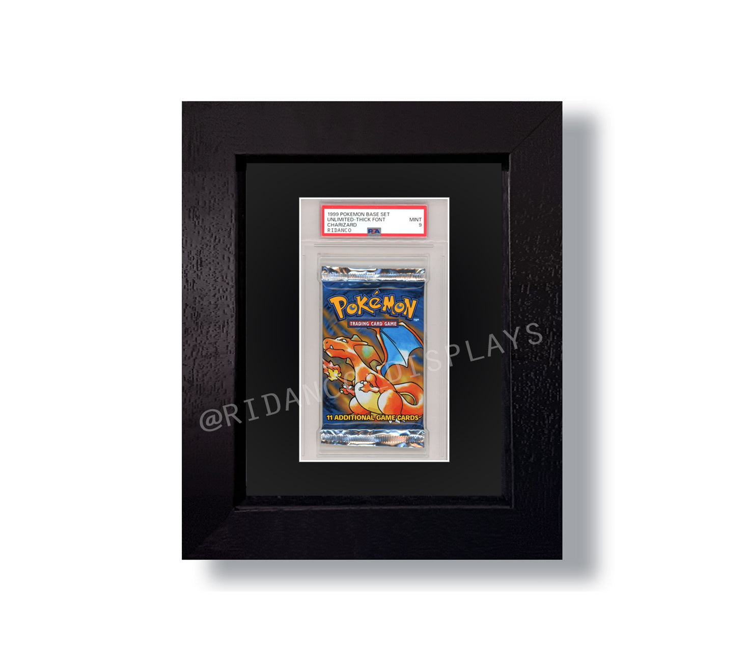 1 Graded Booster Pack Display Frame | Black, 21x32mm – Ridanco Displays
