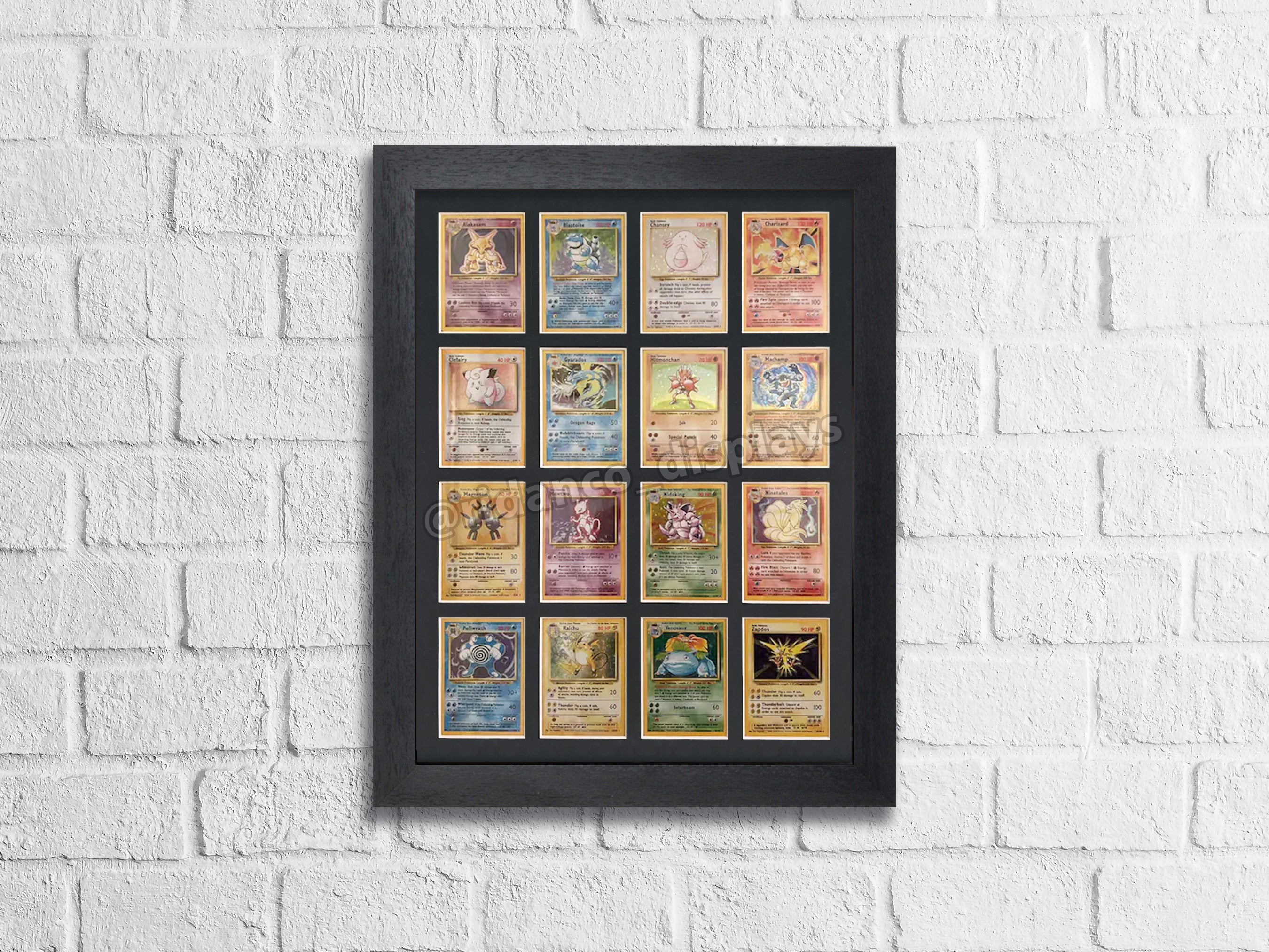 16 Raw Trading Card Display Frame | Black, 22x22mm (4x4 Layout ...