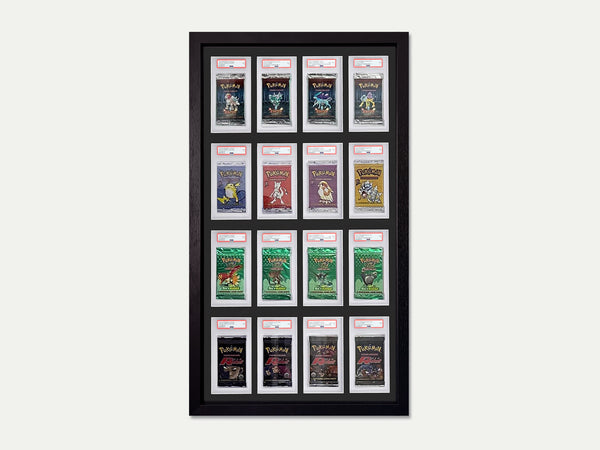 16 Graded Booster Pack Display Frame | Black, 23x35mm – Ridanco Displays