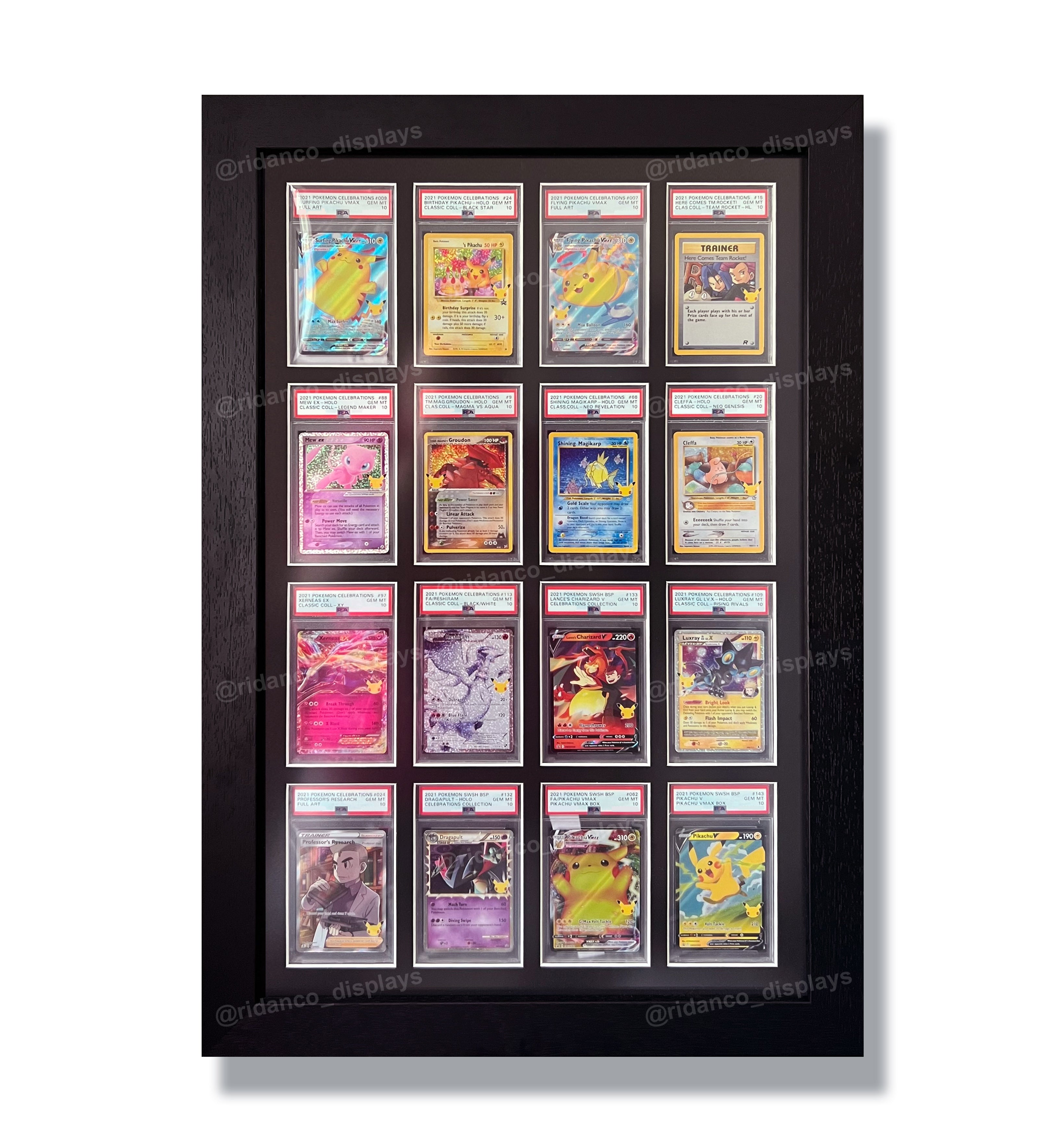 16 Graded Card Slab Frame | Black, 39x29mm – Ridanco Displays
