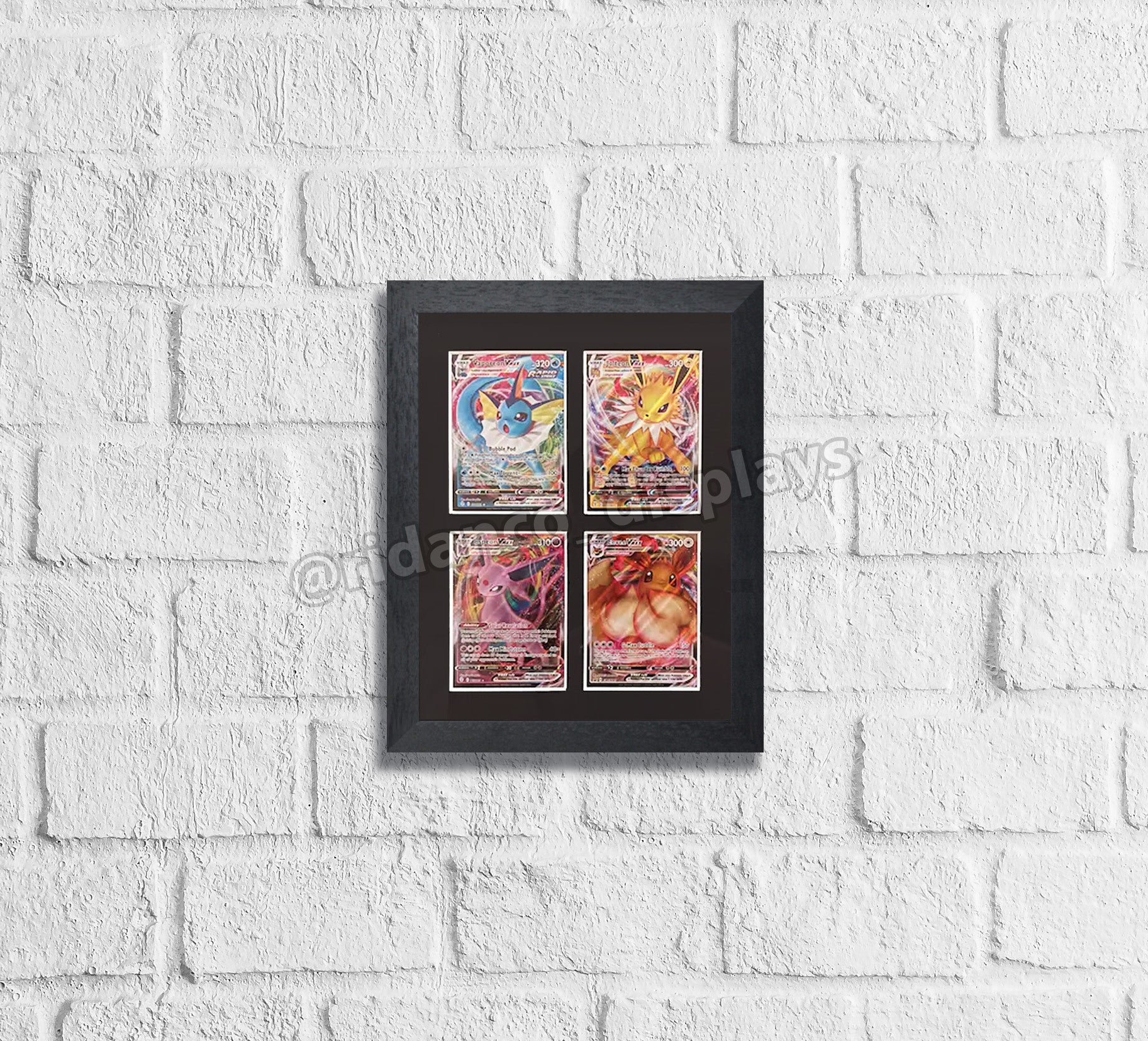 4 Raw Trading Card Display Frame | Black, 22x22mm (2x2 Layout ...