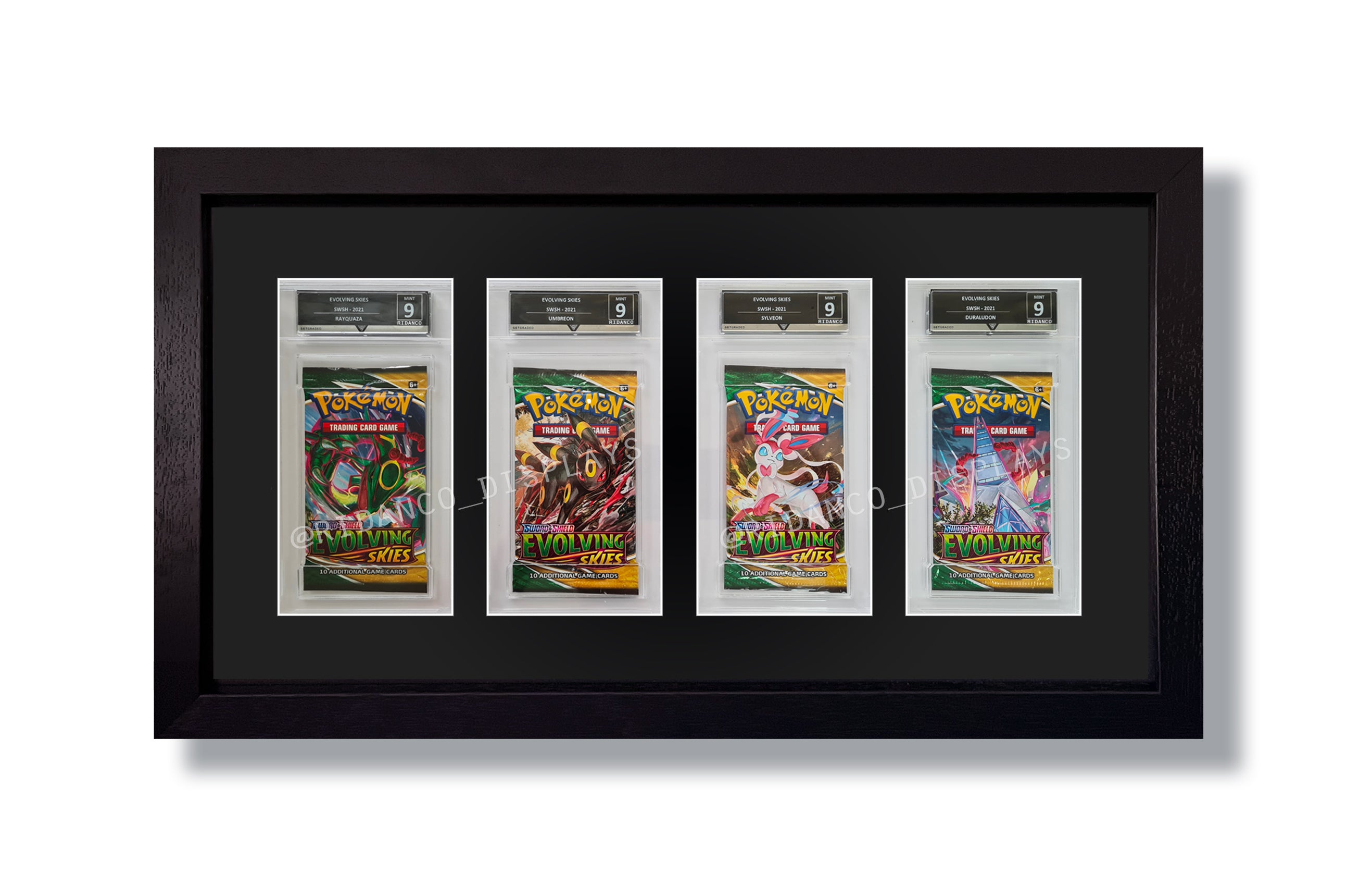 4 Graded Booster Pack Artset Display Frame | Black, 21x32mm – Ridanco ...