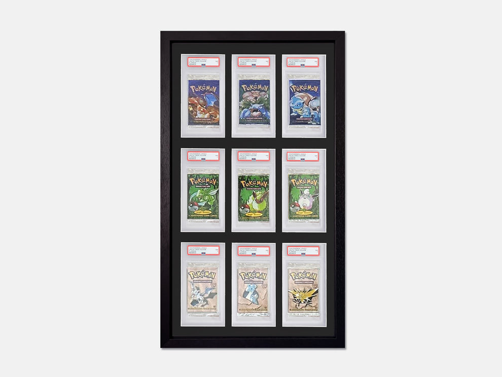 9 Graded Booster Pack Display Frame | Black, 23x35mm – Ridanco Displays